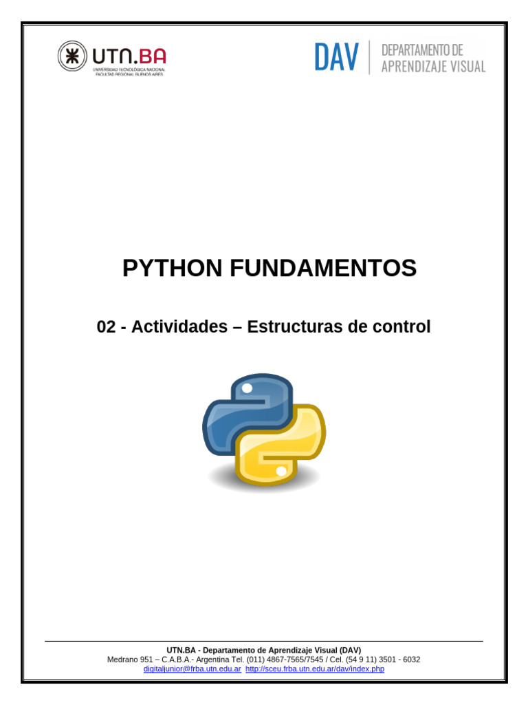 02 EjercitaciÃ N - Python Fundamentos 2022 | PDF