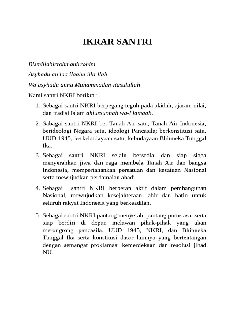 Ikrar Santri | PDF
