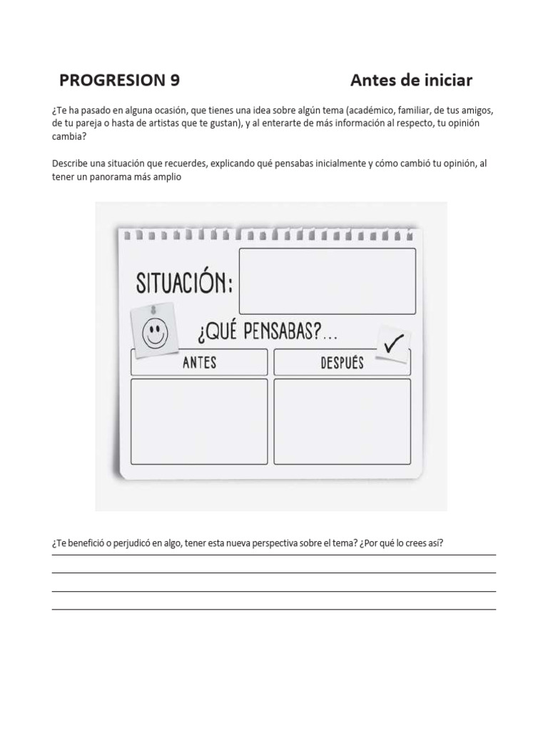 Actividades Progresion 9-12 | PDF | Ensayos | Las emociones