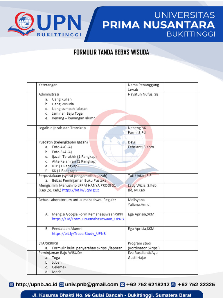 Tanda Bebas Wisuda-2 | PDF