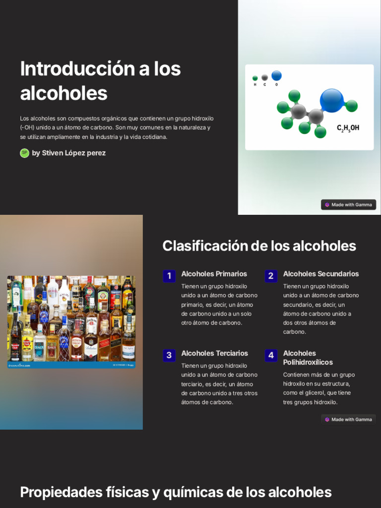 Introduccion-a-los-alcoholes | PDF | Reacciones químicas | Ester