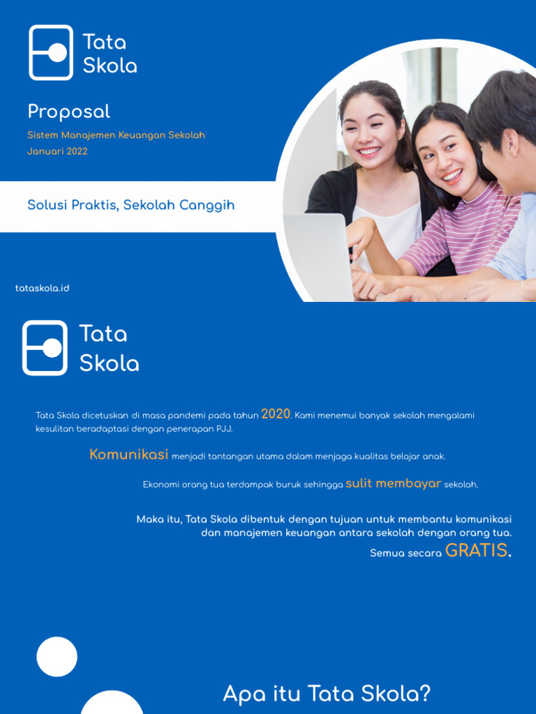 Tataskola.id - Proposal Jan 2022 NEW | PDF