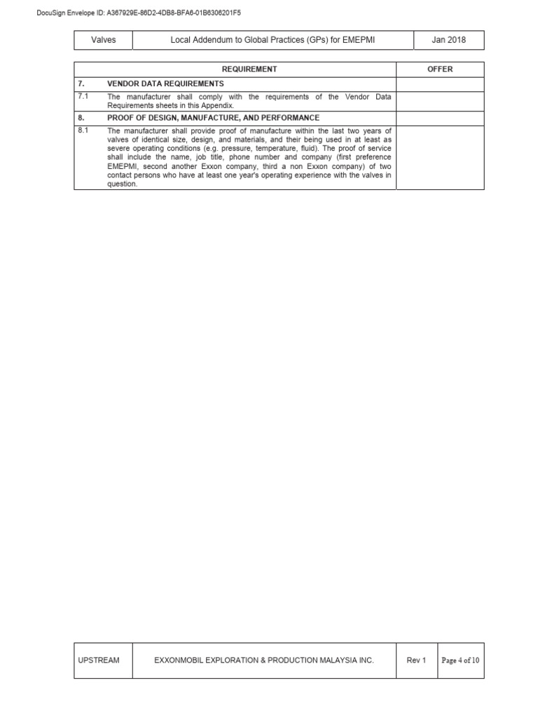 Appendix a - General_Requirements.doc (2) | PDF | Valve | Pipe (Fluid Conveyance)