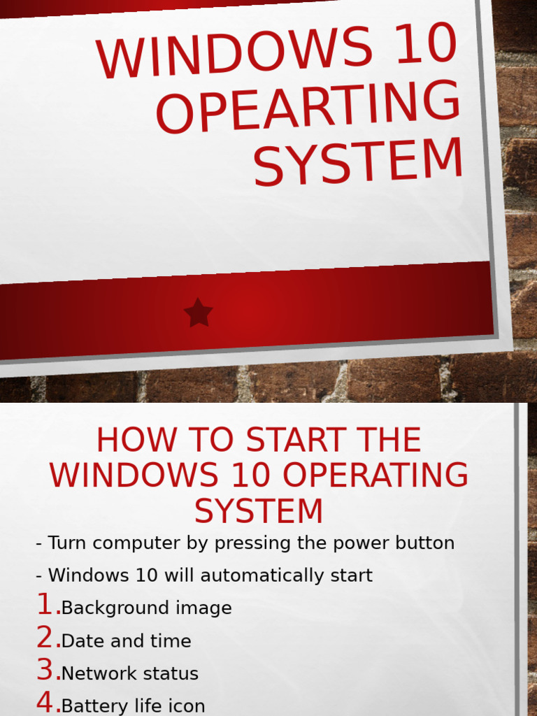 Windows 10 Opearting System | PDF