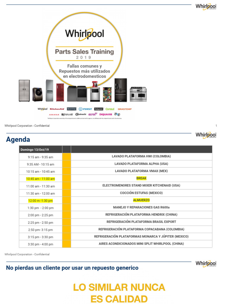 Training Whirlpool | PDF | Lavadora | Vapor