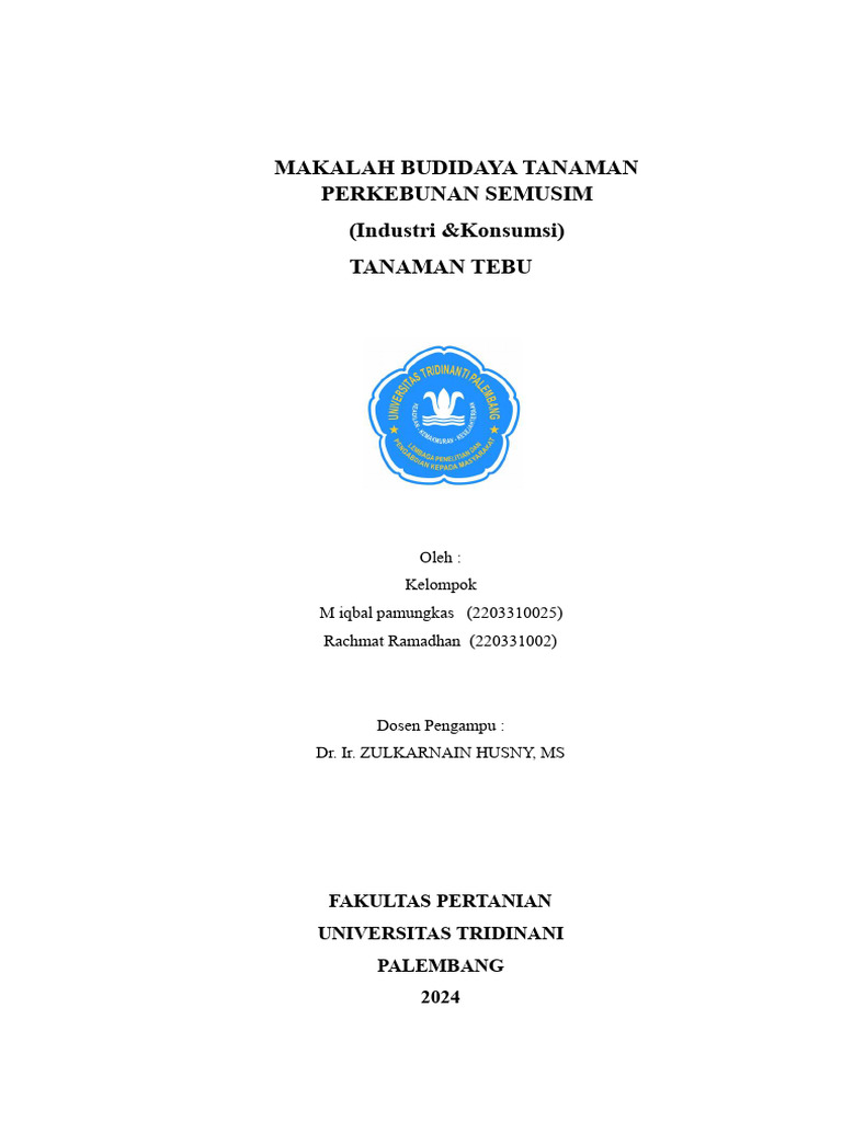 Tanaman Tebu | PDF