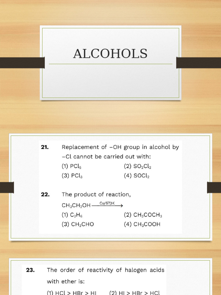 Understanding Alcohols: Types & Uses | PDF