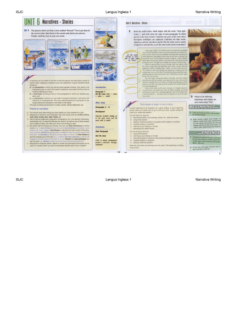 Curso de Escritura Narrativa en Inglés | PDF