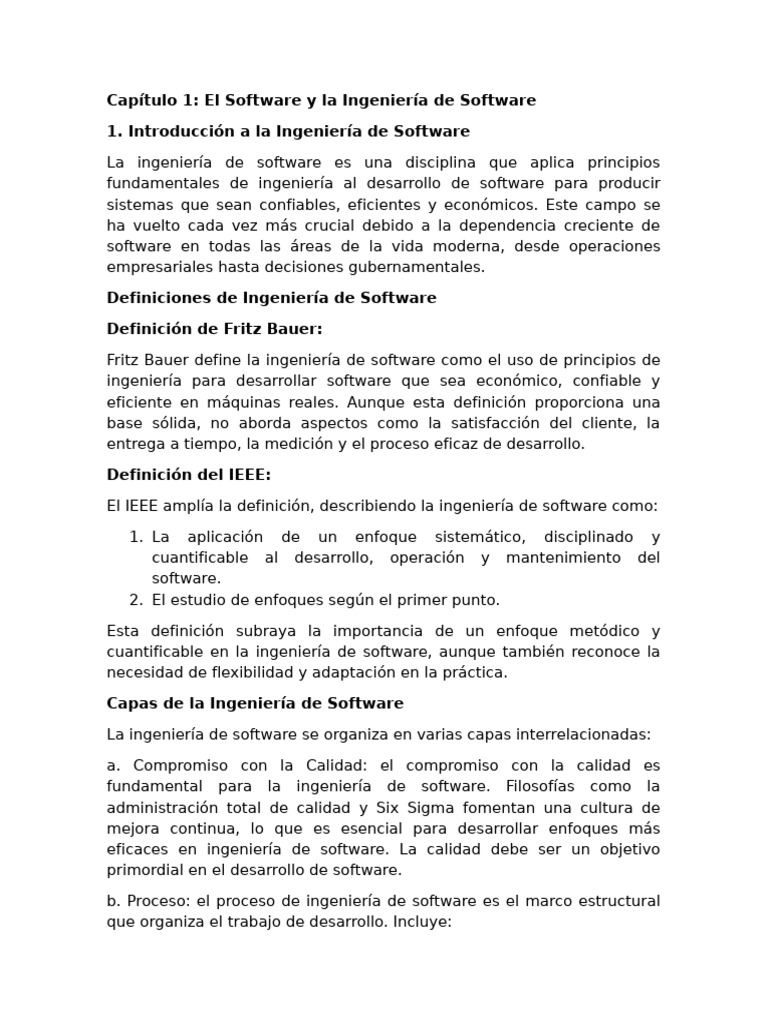 Control de Lectura Cap. 1 Ingenier | PDF | Software | Ingeniería de software