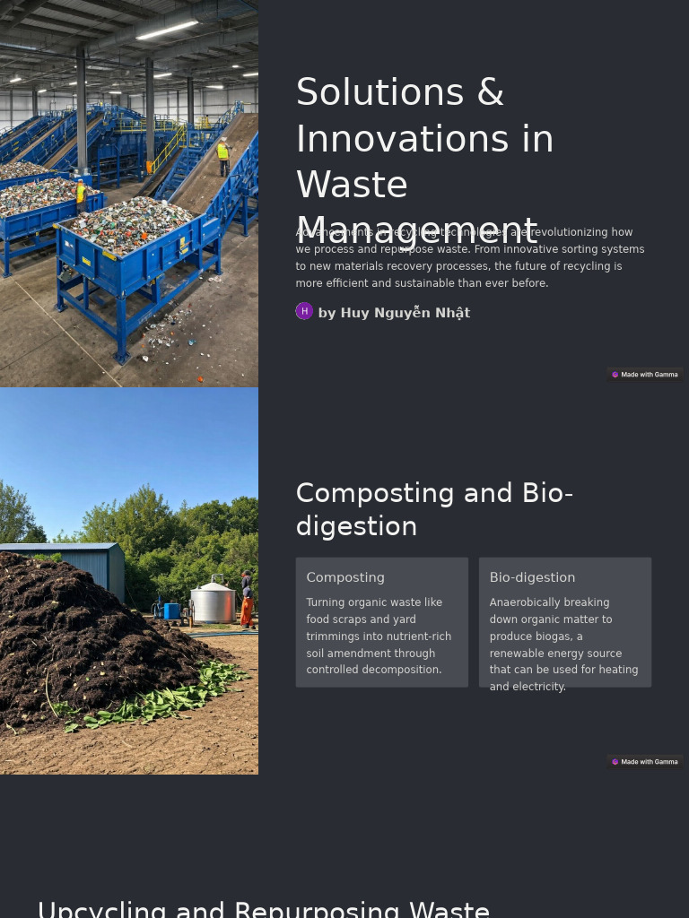 Innovations in Waste Management Solutions | PDF