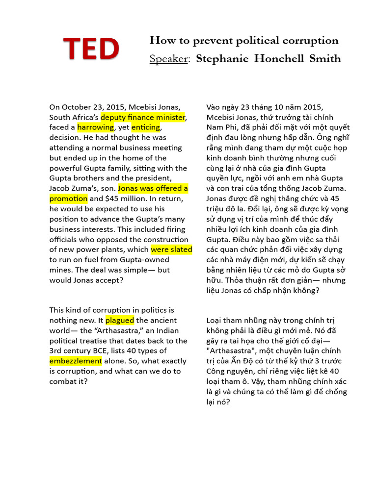 How To Prevent Political Corruption | PDF