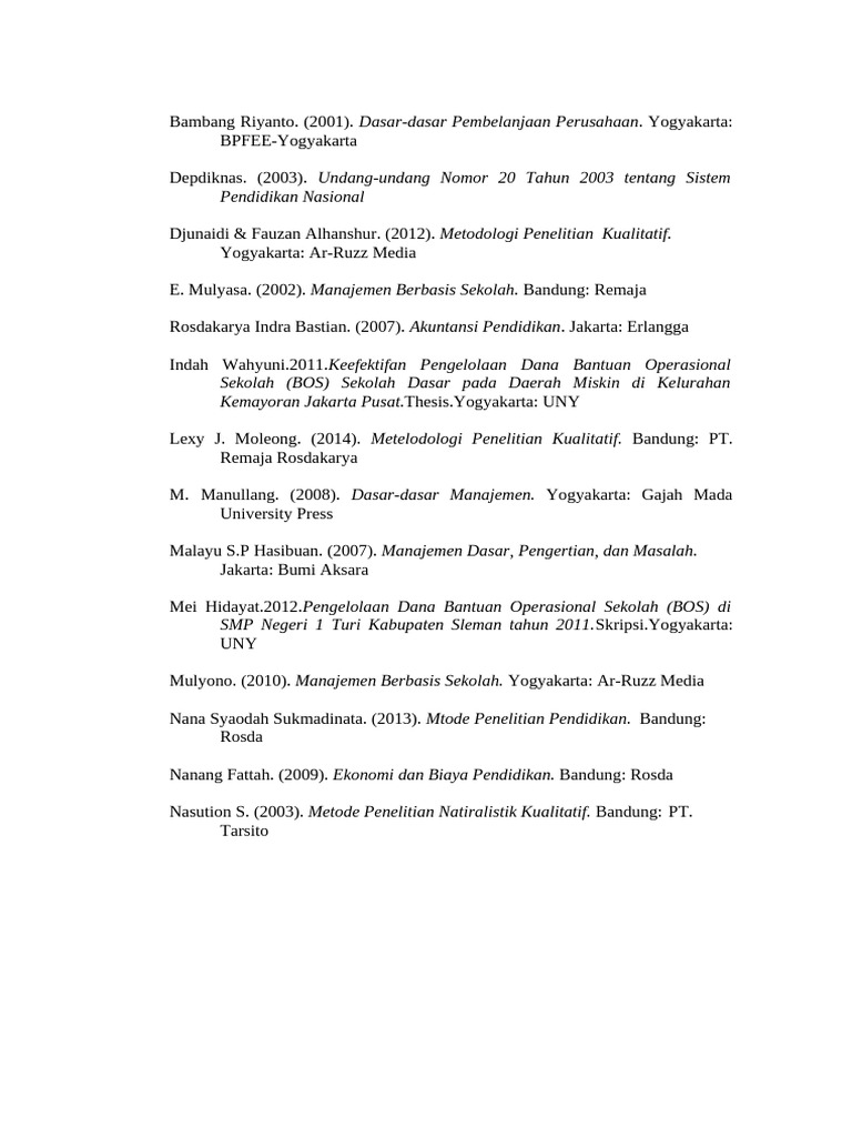 Bambang Riyanto DAFTAR PUSTAKA | PDF