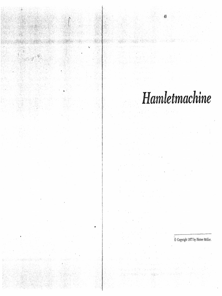 Hamletmachine | PDF