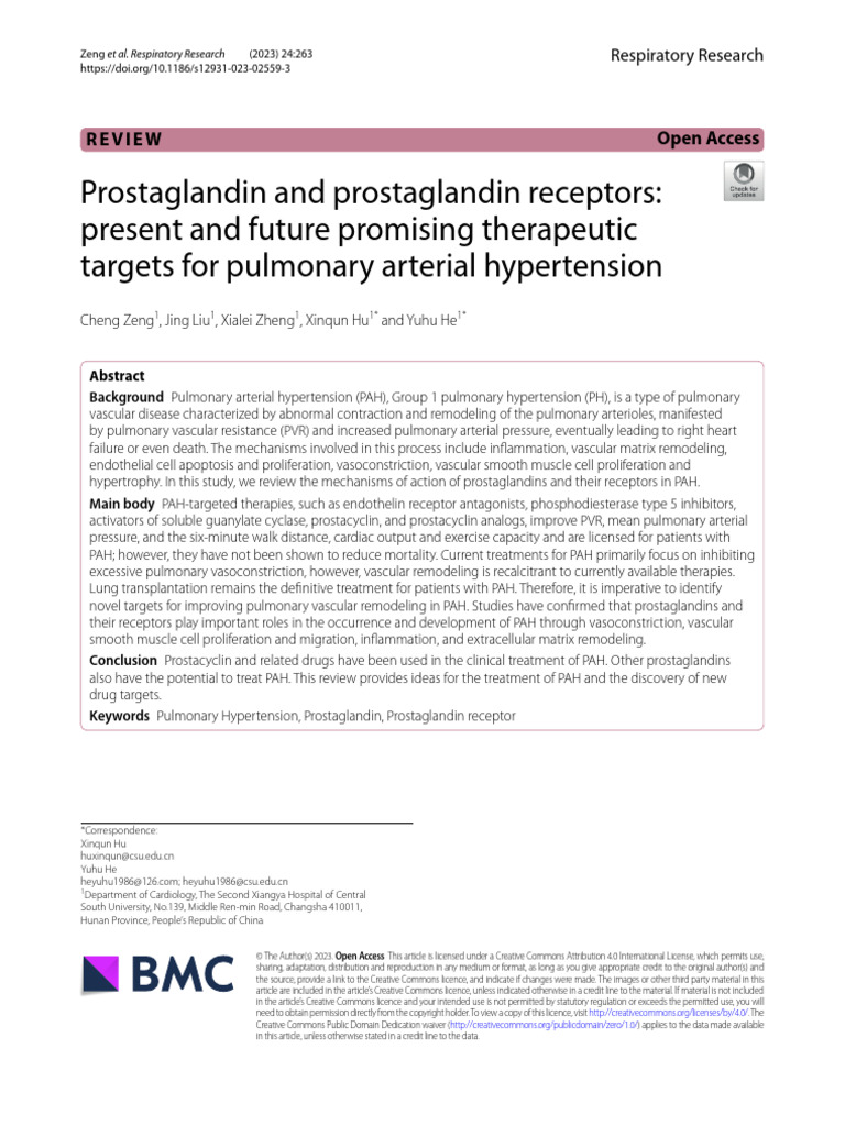 Prostaglandin and Prostaglandin Receptors Present and Future Promising ...