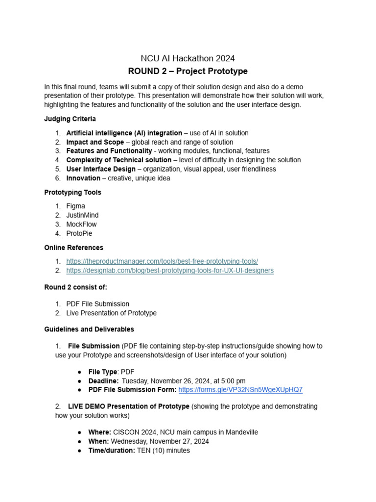 NCU AI Hackathon - Round 2 | PDF