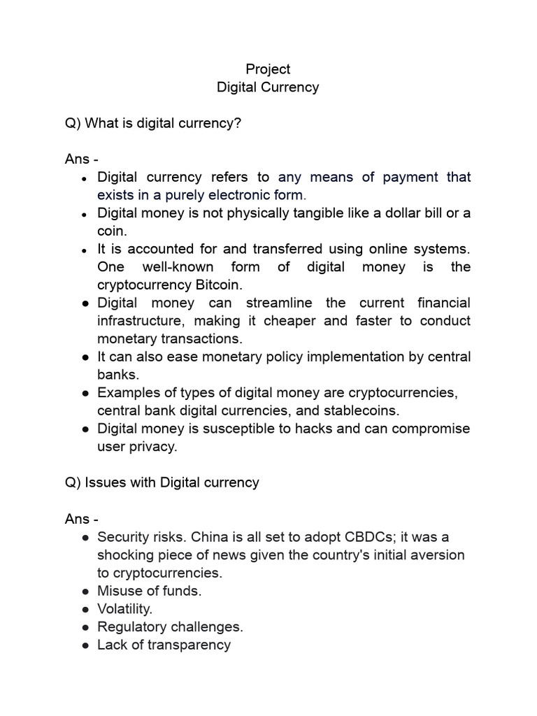 Digital Currency | PDF