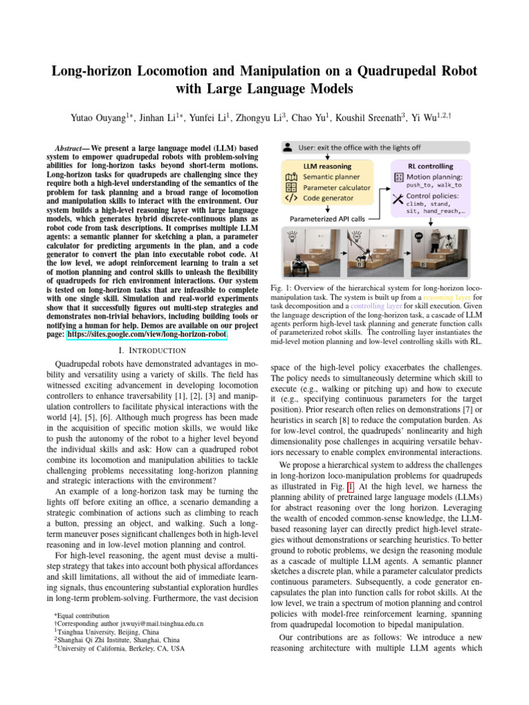 1Ouyang et al. - 2024 - Long-horizon Locomotion and Manipulation on a Quad | PDF | Parameter ...
