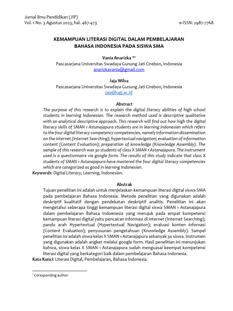 Uas Vania Artikel+literasi+digital | PDF