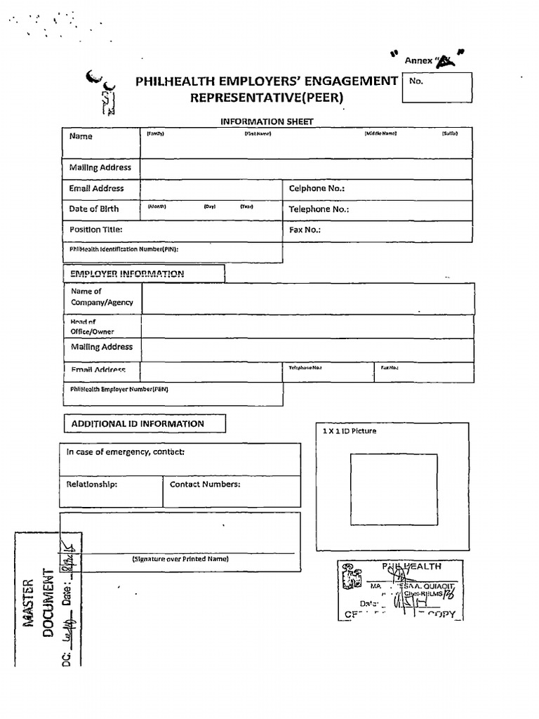 Philhealth Employer's Engagement Representative (Peer) | PDF | Privacy ...