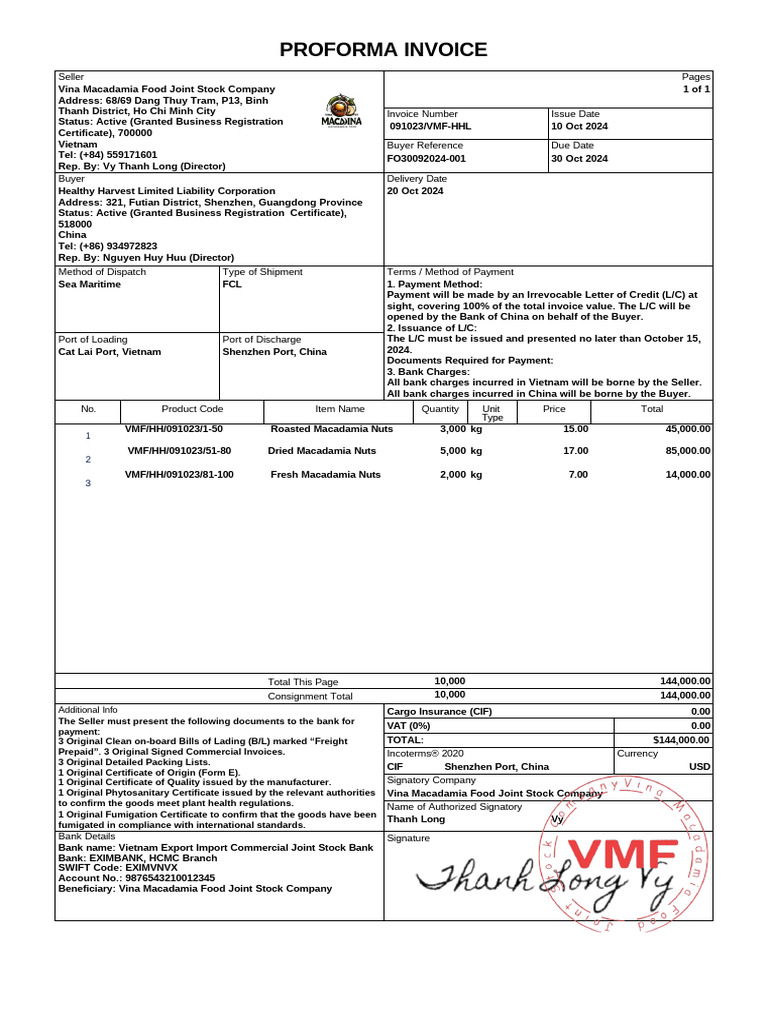 Proforma Invoice | PDF | Business