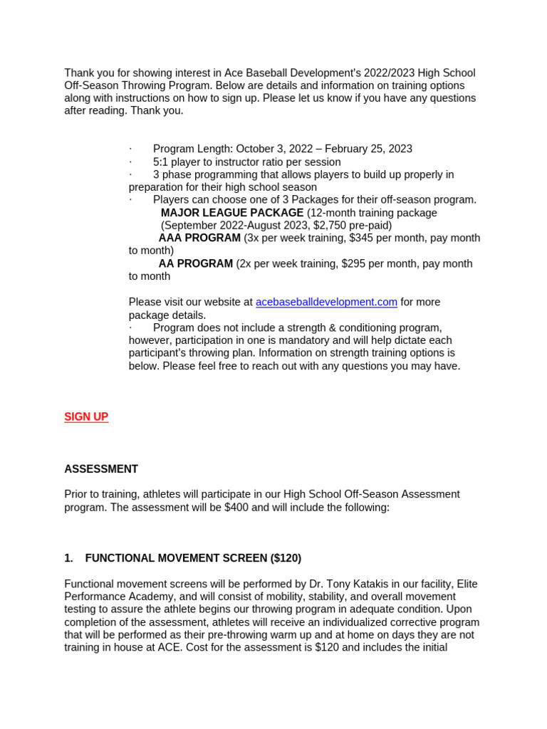 High School Baseball Throwing Program | PDF | Pitcher