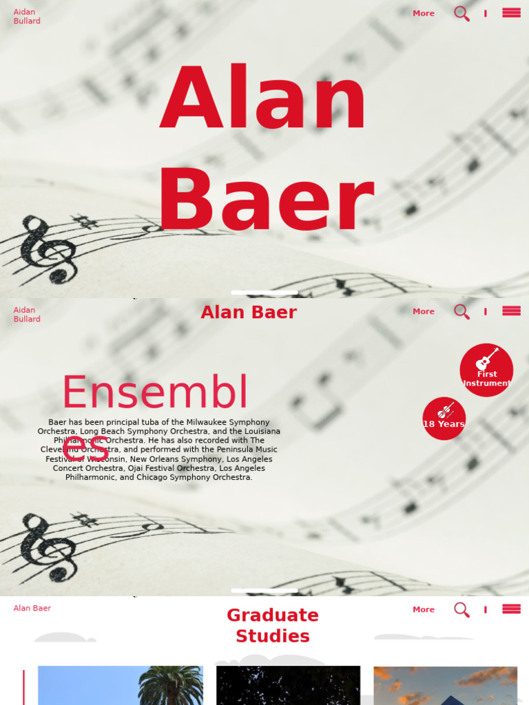 Alan Baer: Tuba Virtuoso and Educator | PDF | Classical Music | Orchestras