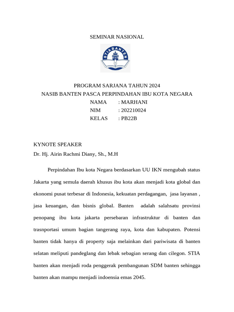 Contoh SEMINAR | PDF