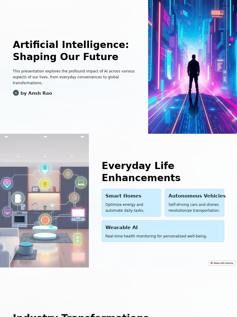 Artificial Intelligence Shaping Our Future | PDF | Artificial ...