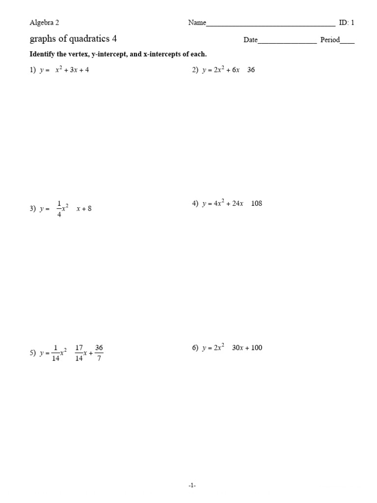 graphs_of_quadratics_4 | PDF graphs_of_quadratics_4 | PDF