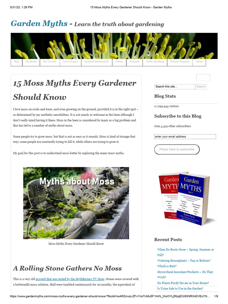 15 Moss Myths Every Gardener Should Know - Garden Myths | PDF | Moss | Soil