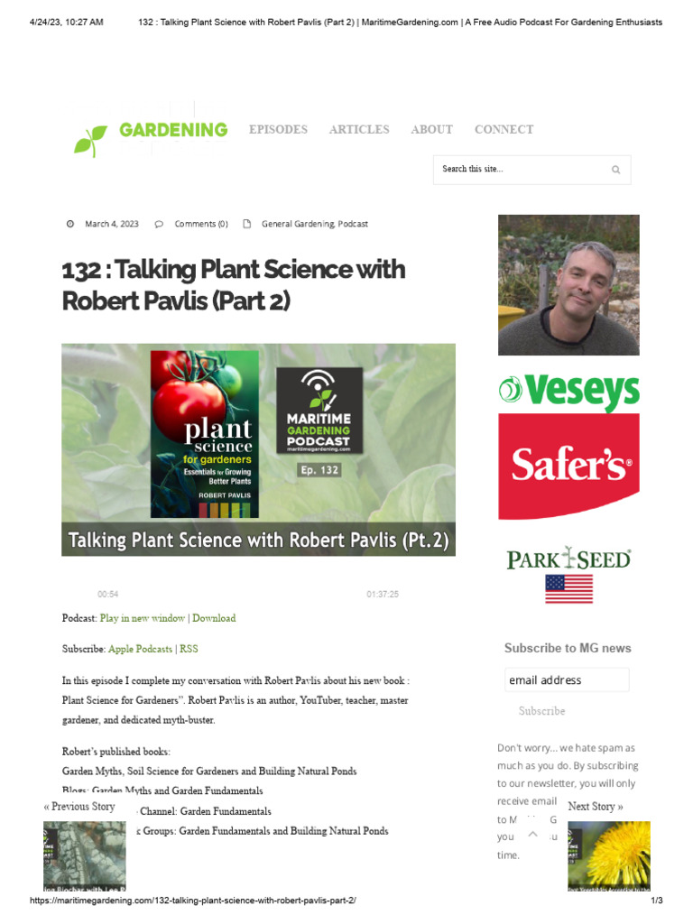 132 _ Talking Plant Science with Robert Pavlis (Part 2 ...