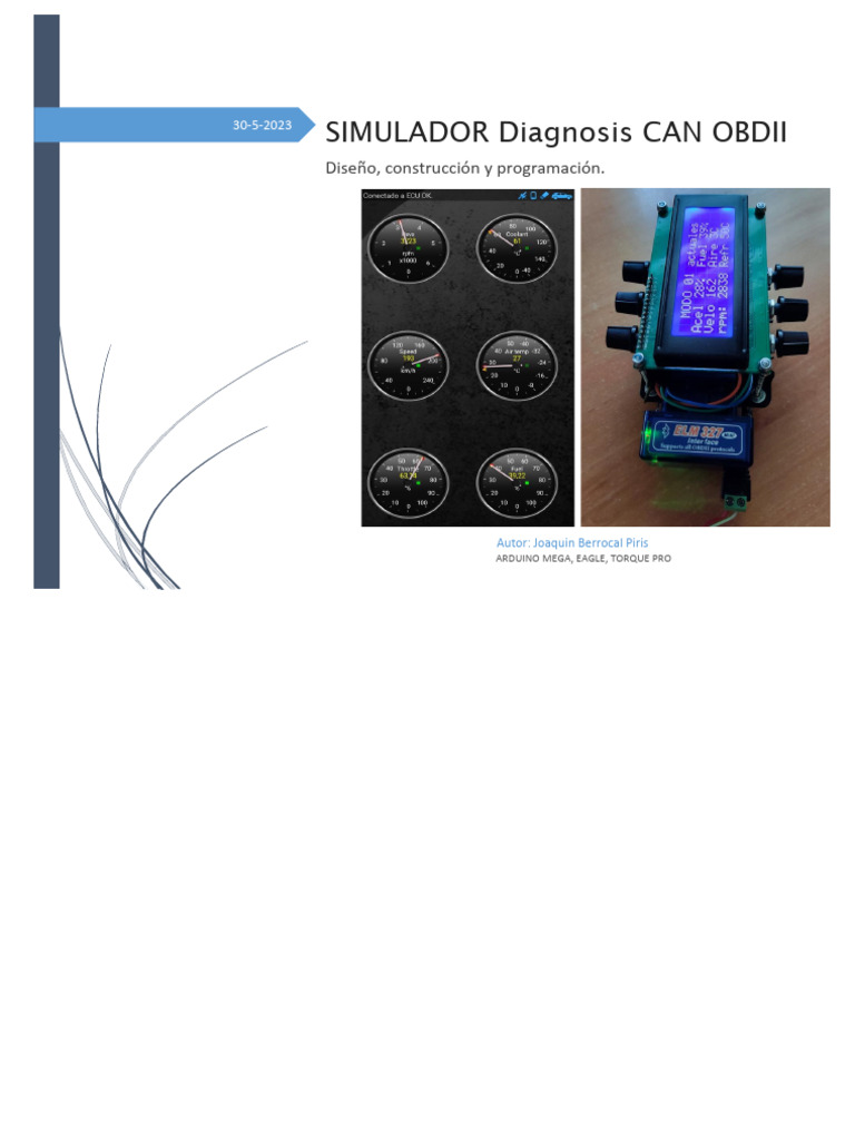 Simulador OBDII CAN: Diseño y Programación | PDF | Arduino ...