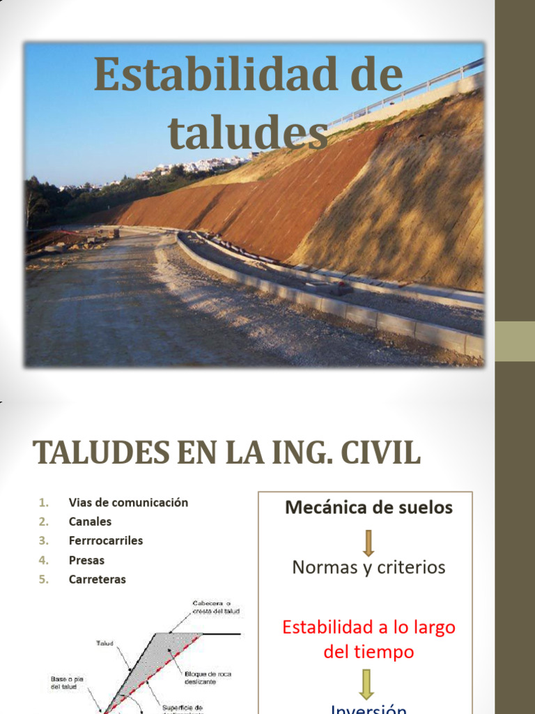 Estabilidad de taludes 2 | PDF | Fricción | Falla (geología)