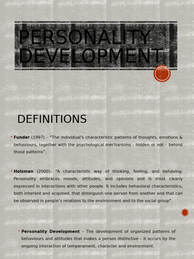 Understanding Personality Development | PDF | Temperament | Attachment ...