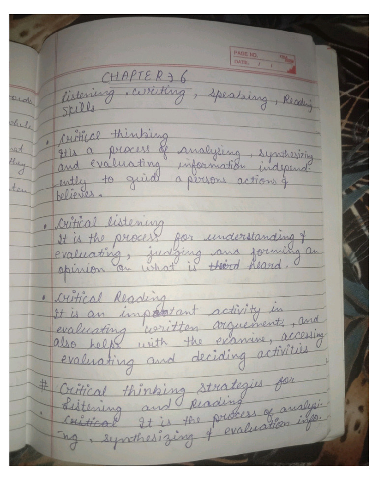 Chapter 6 Listening Writing Speaking Reading Skil | PDF