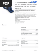 UCP 208 Bearing Specifications and Details | PDF | License | Screw