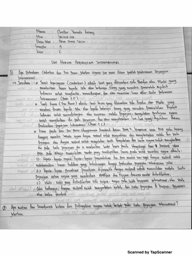 UAS Hukum Perjanjian Internasional | PDF