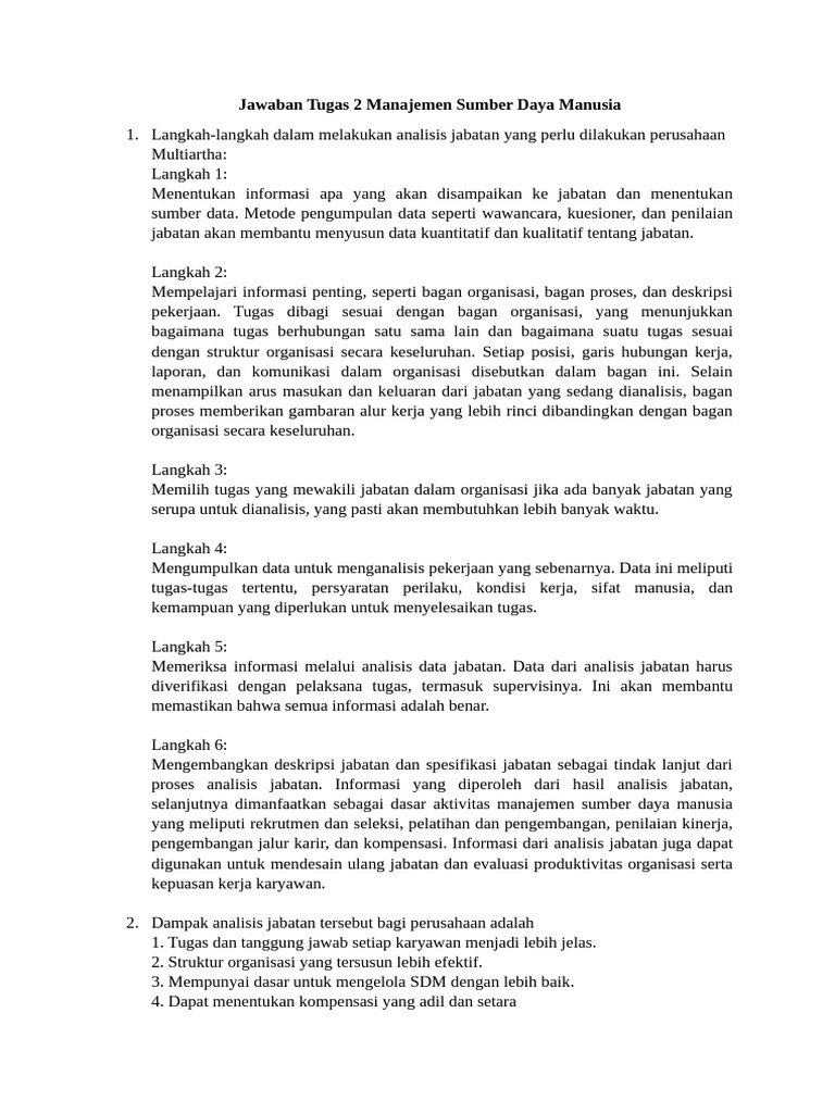 Tugas 2 MSDM | PDF