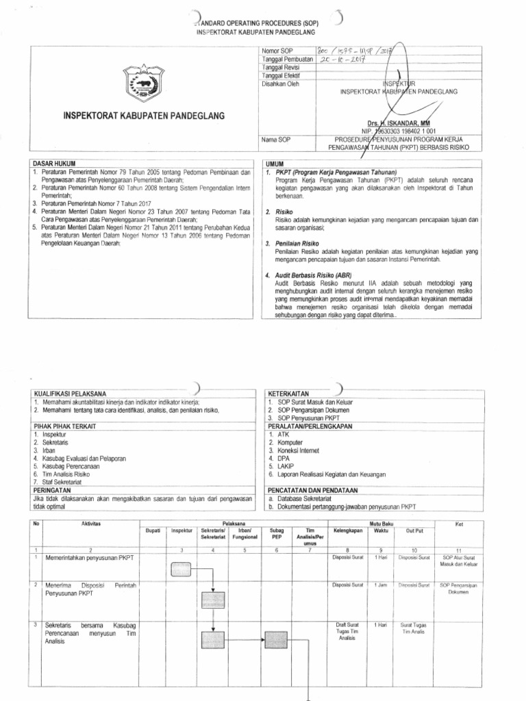 SOP Penyusunan PKPT | PDF