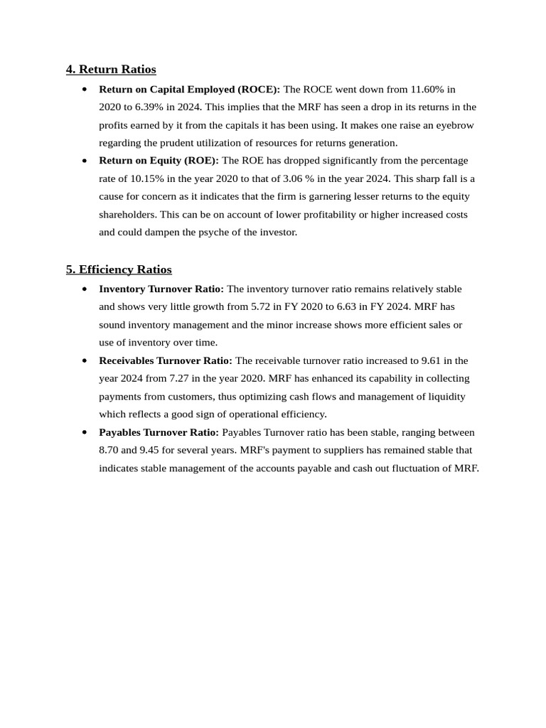 Return Ratios: Return On Capital Employed (ROCE) | PDF