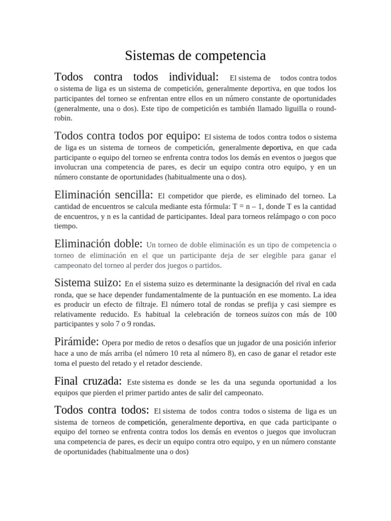 Sistemas de Competencia | PDF