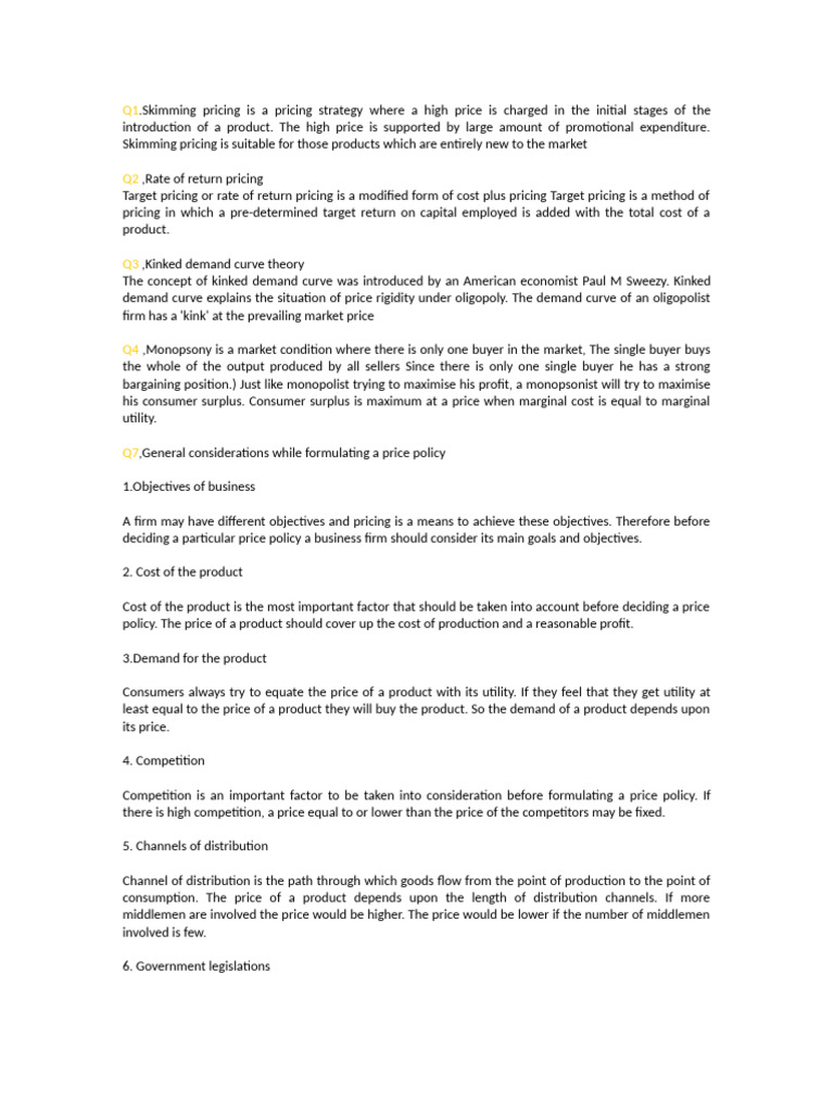 arjun economic-WPS Office | PDF | Oligopoly | Economic Equilibrium