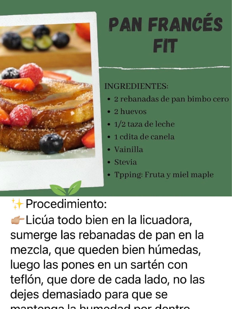 Pan Francés Fit | PDF