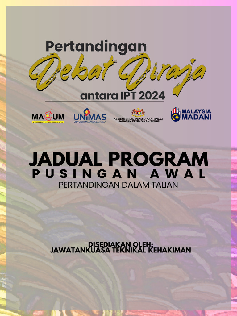 Jadual Program Debat Diraja Antara Ipt 2024 | PDF