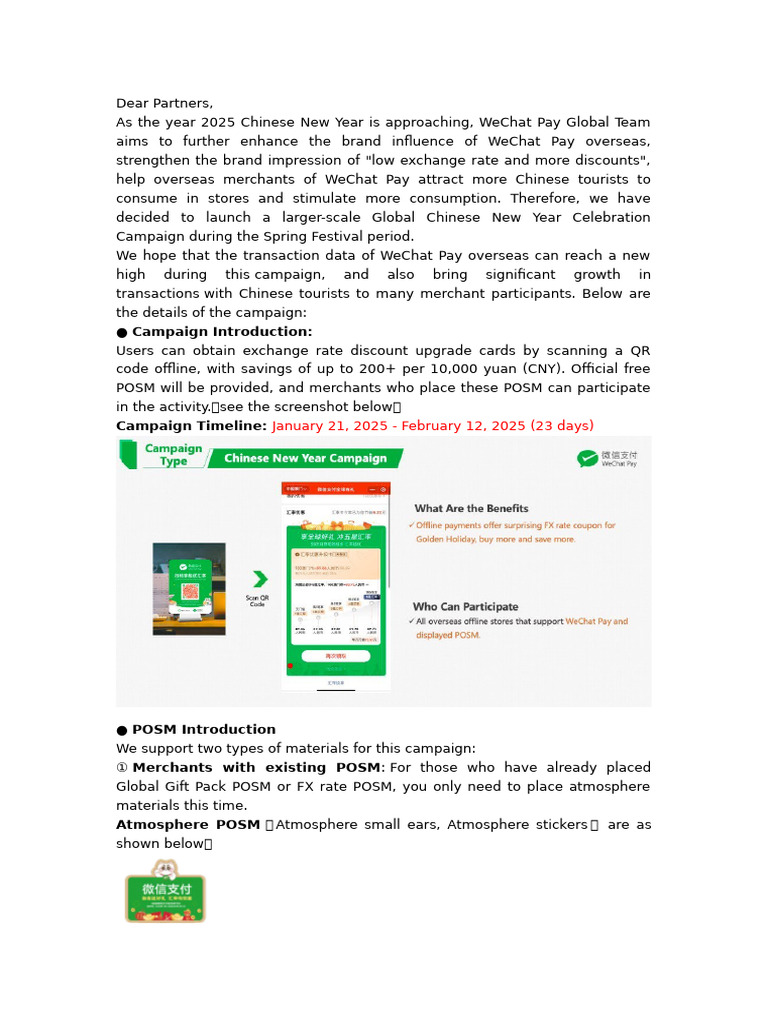 2025 WeChat Pay Global Campaign For Chinese New Year EN&CN | PDF | We Chat