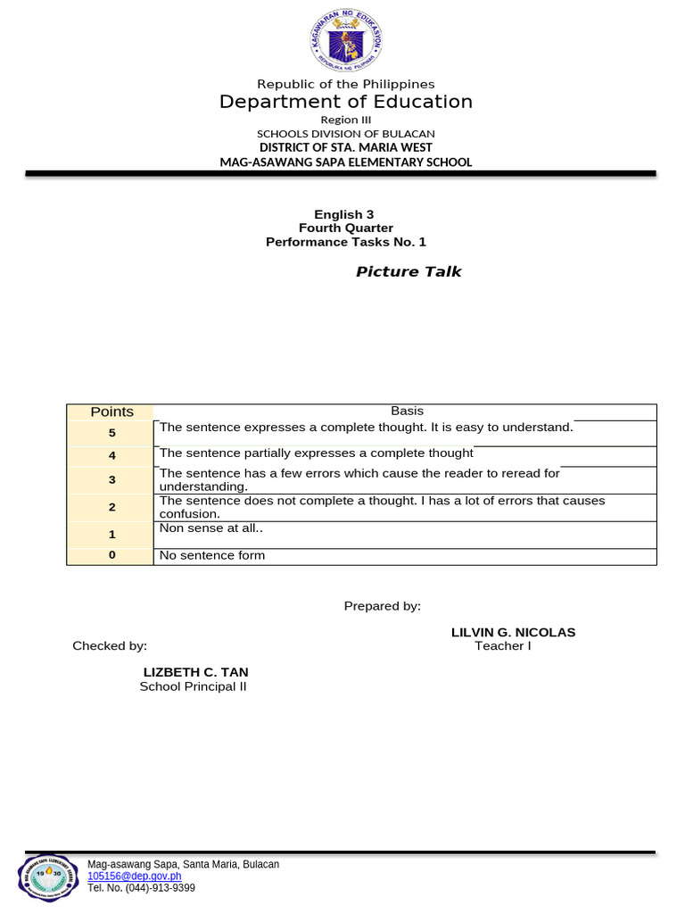 Q2 ENGLISH 3-Performance-Task | PDF | Human Communication | Linguistics