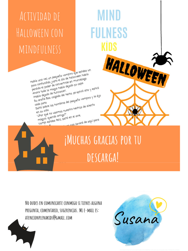 Actividad de Halloween Con Mindfulness | PDF | Víspera de Todos los Santos