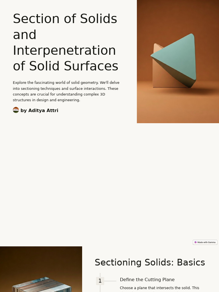 Section of Solids and Interpenetration of Solid Surfaces | PDF