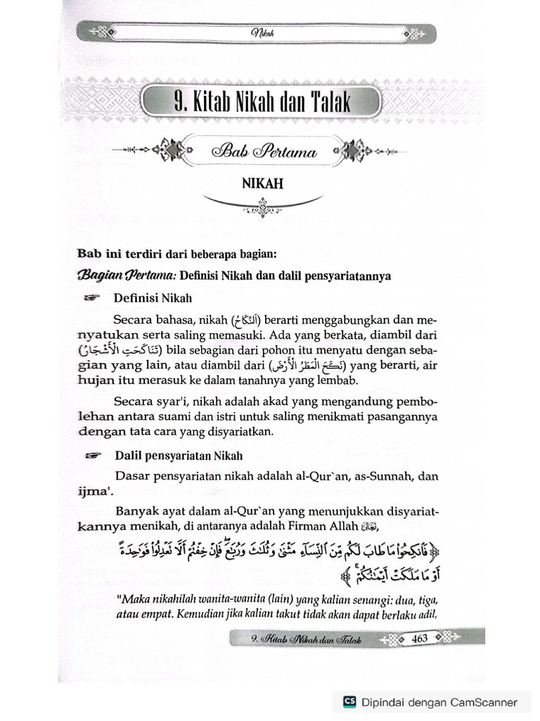 Kitab Nikah Dan Talak, Bab Pertama - Nikah | PDF