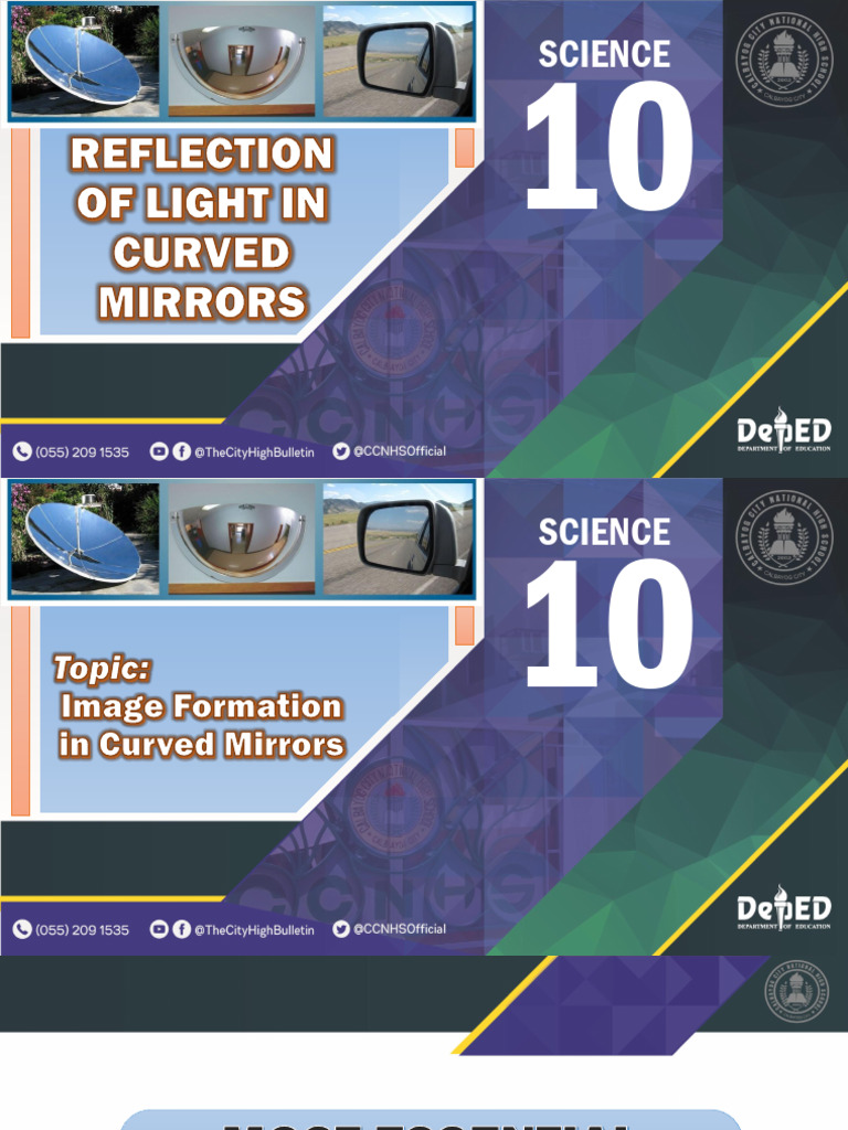 q2 Lesson 5 Reflection of Light in Curved Mirrors | PDF | Mirror | Optics